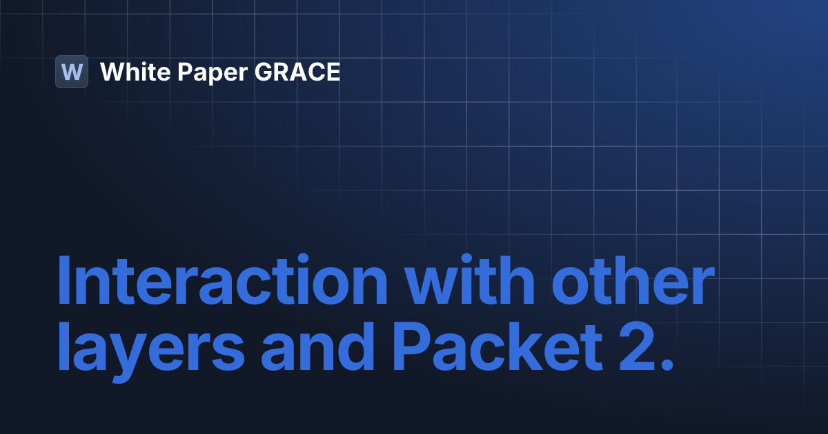 Interaction with other layers and Packet 2. | White Paper GRACE